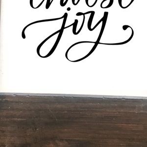 Accents | Choose Joy Small Wood Painted Inspirational Sign | Poshmark